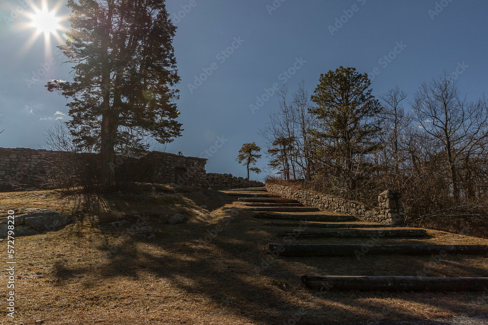 Poster Stairway that once lead to the now demolished Kuser Mansion at ...