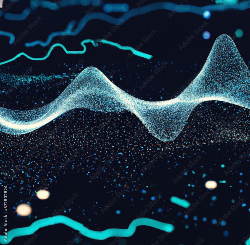 Generative AI waves, crypto currency graph, sound waves artwork design ...