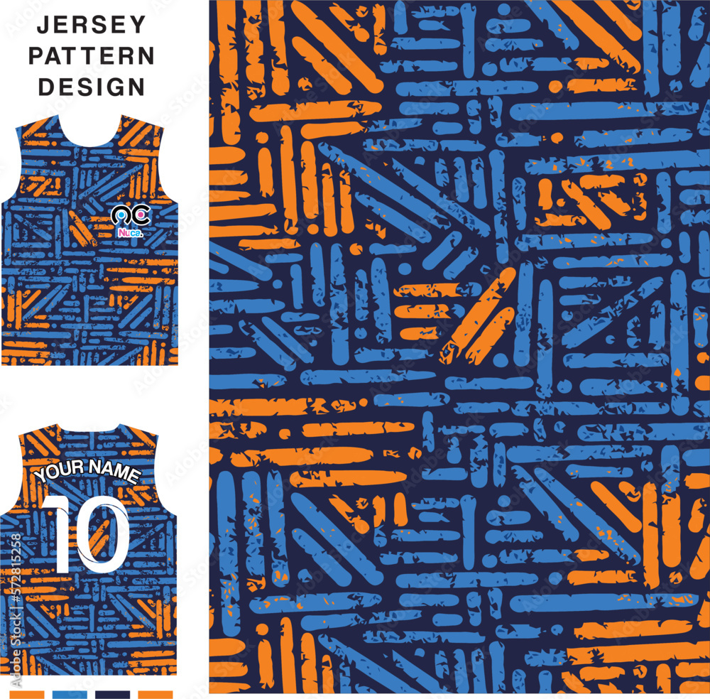 Abstract Maze concept vector jersey pattern template for printing or ...