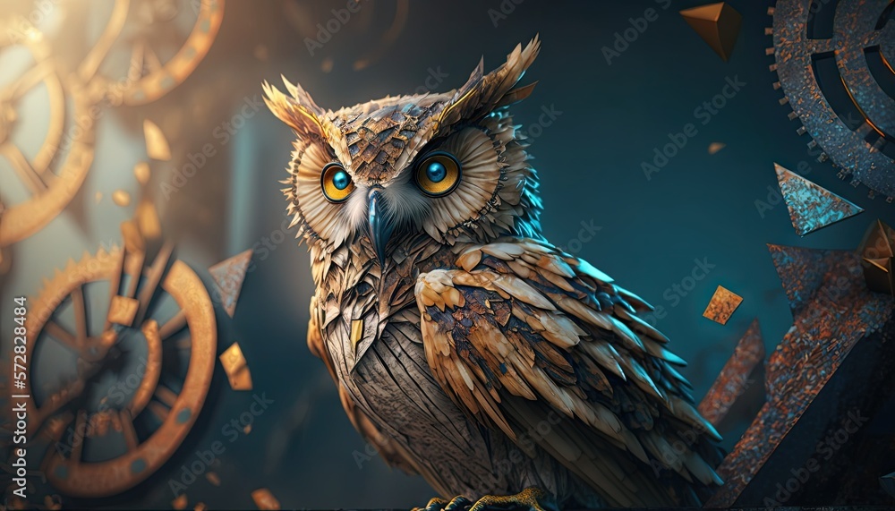 Cool, Epic, Artistic, Beautiful, and Unique Illustration of Owl Animal ...