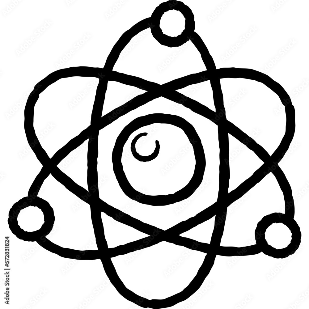 scientific symbol dry brush stroke drawing vector illustration for ...