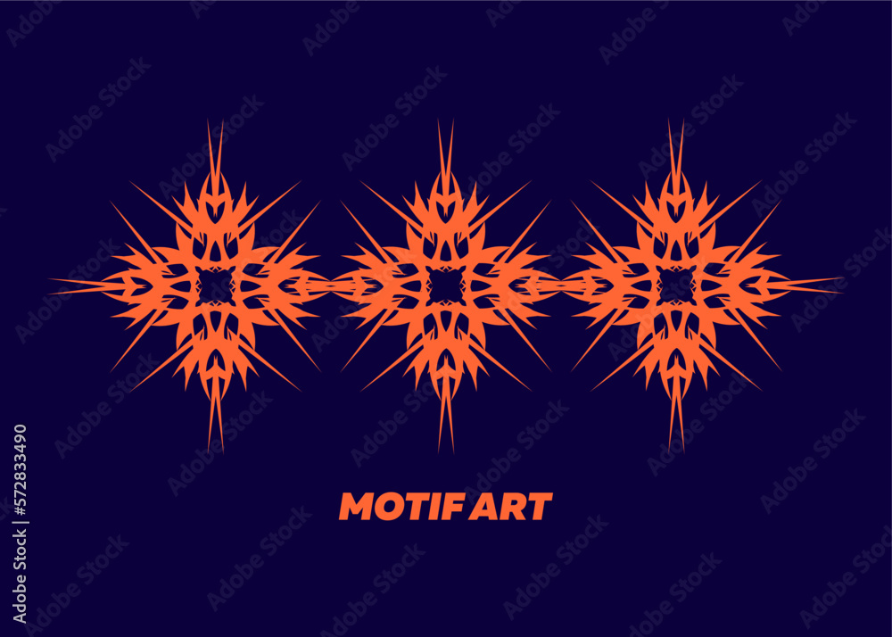 motif background illustration design, hand art geometric pattern Stock ...
