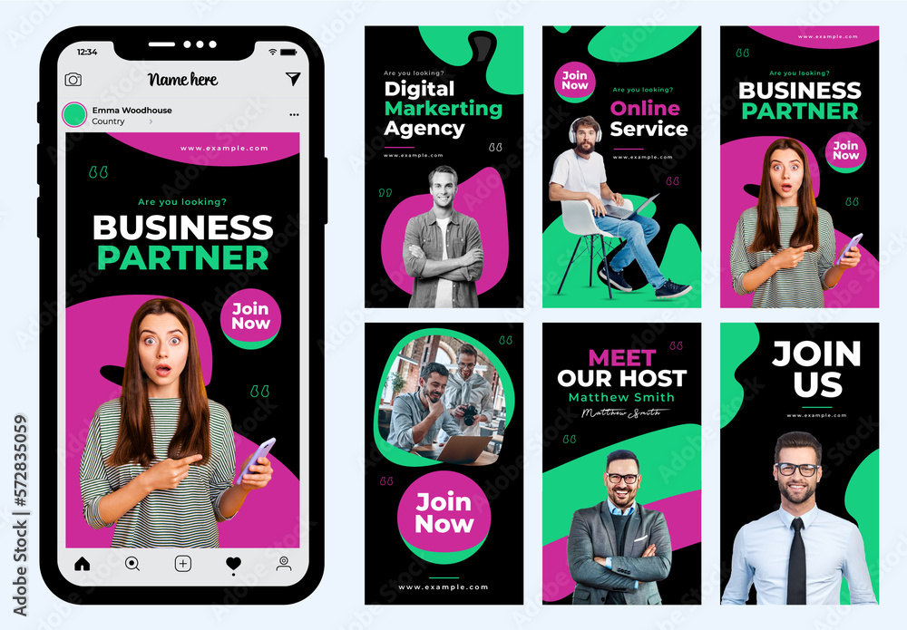 Corporate Business Story Design Set Stock Template | Adobe Stock