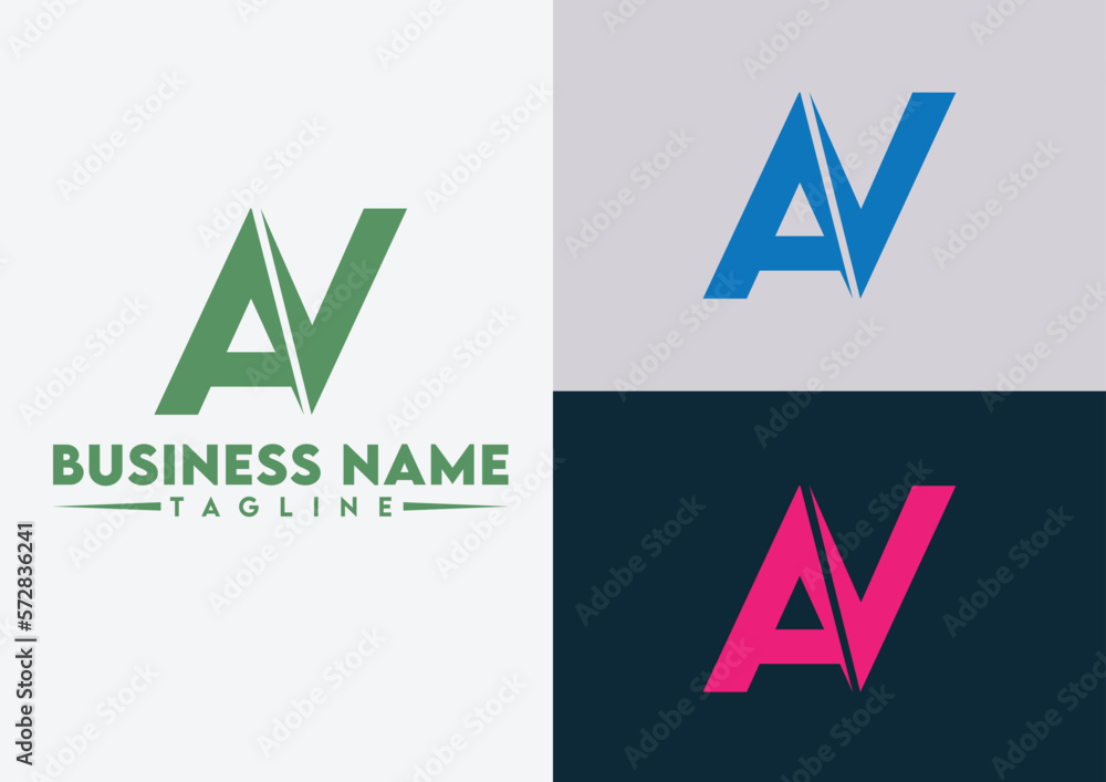 Letter AV logo design vector template, AV logo Stock Vector | Adobe Stock