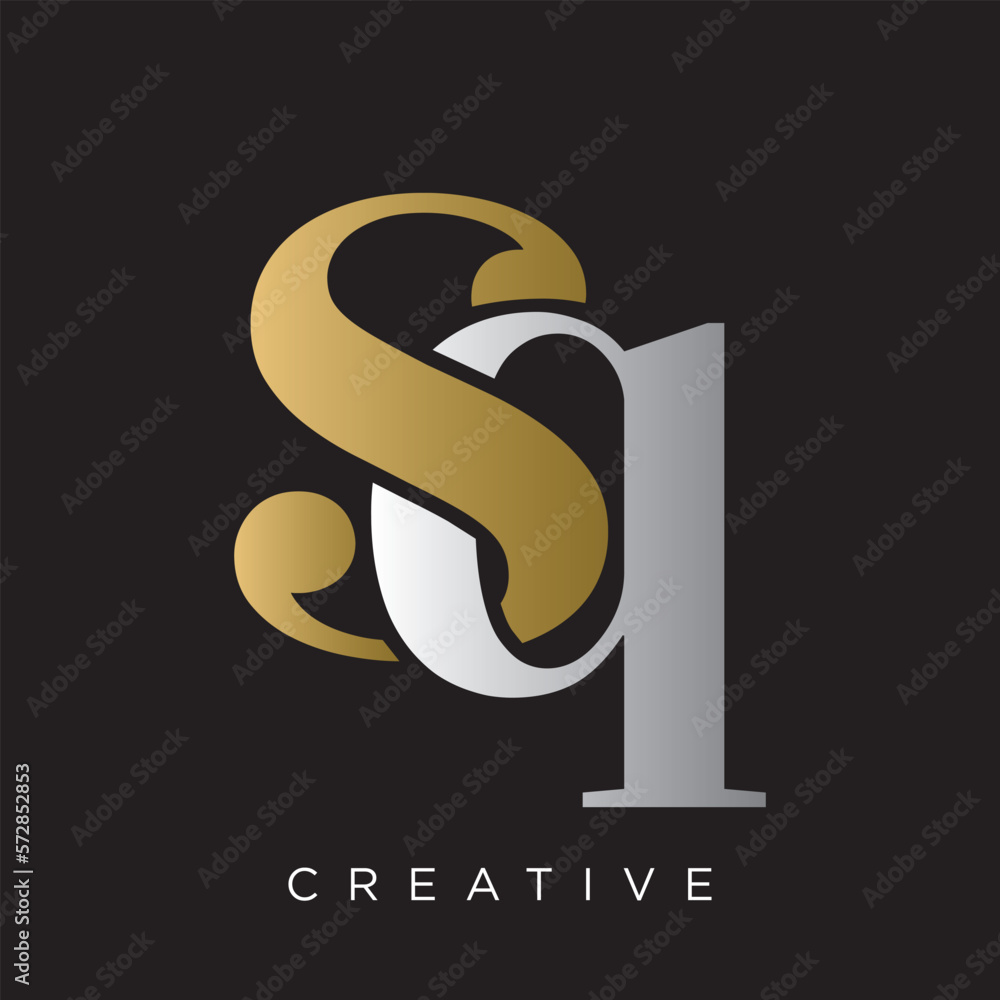 sq logo design vector Stock Vector | Adobe Stock