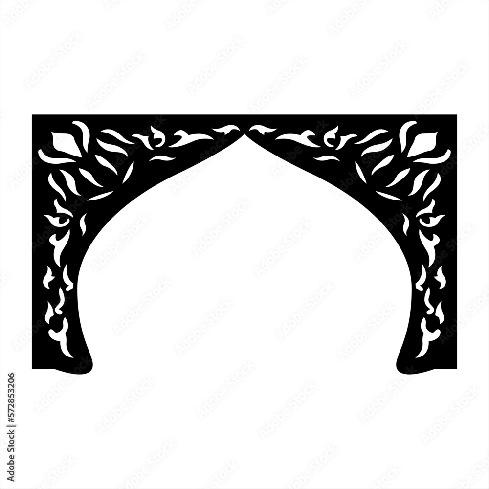 Laser cutting design for temple, Mandir Jali, Partition arch for temple ...