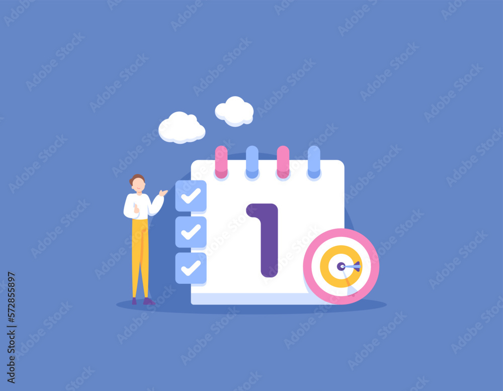 determine and make daily plans. complete the target that has been ...