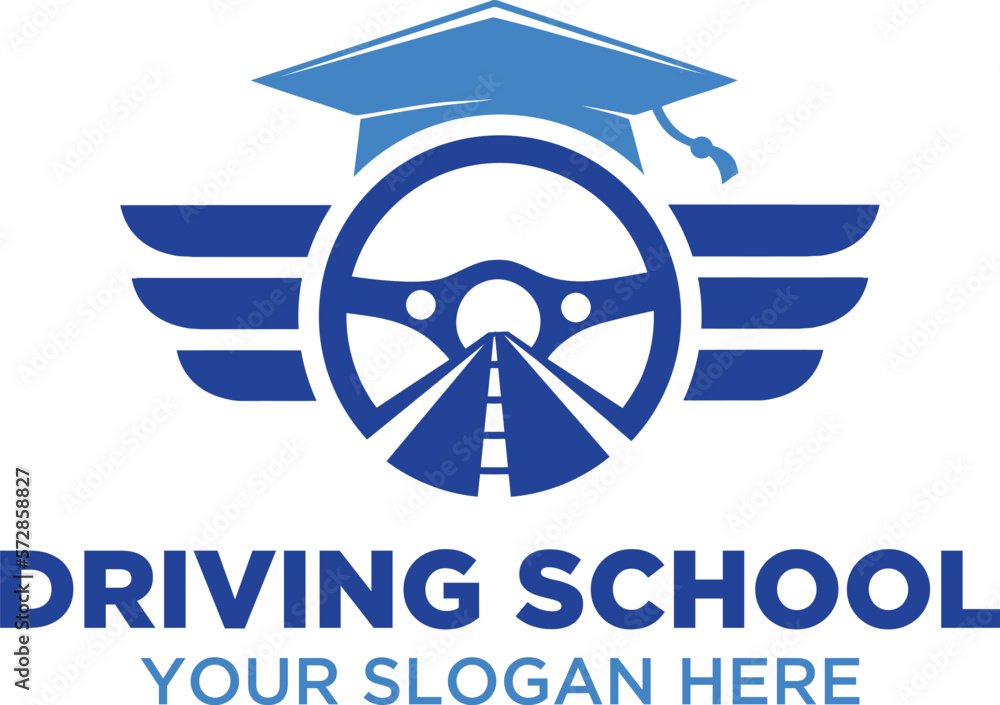 Car-driving-car-logo-driving-school-steering-wheel-logo-vector-2024 ...