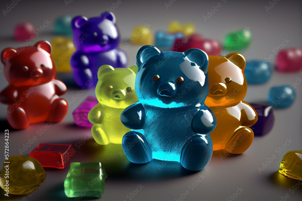 jelly bears candys, high definition, - Photorealistic, Closeup, High ...
