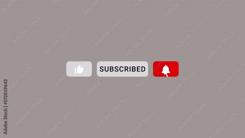 Subscribe to channel, 4k animation YouTube subscribe button, Like ...