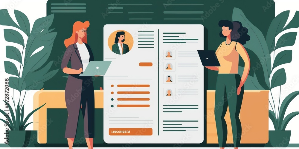 human resources representative assisting employee with the onboarding ...