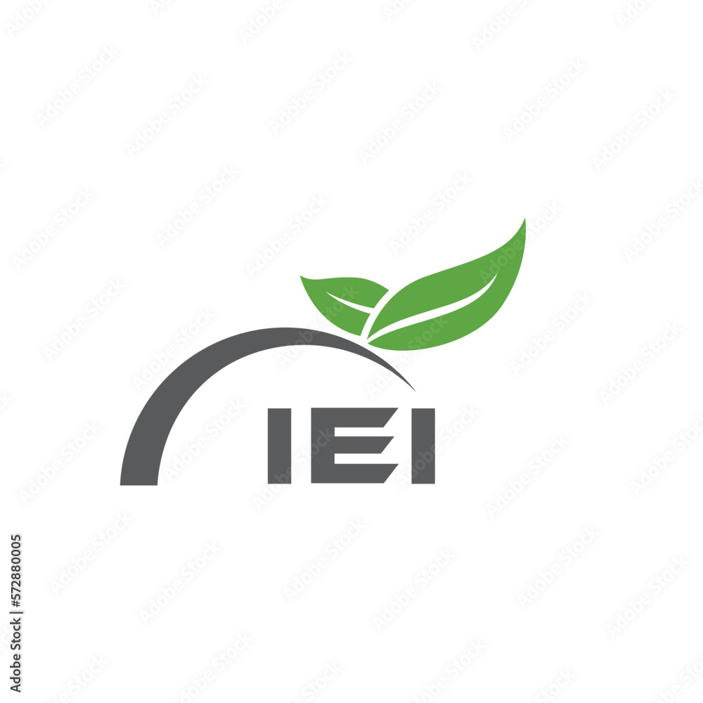 IEI letter nature logo design on white background. IEI creative ...