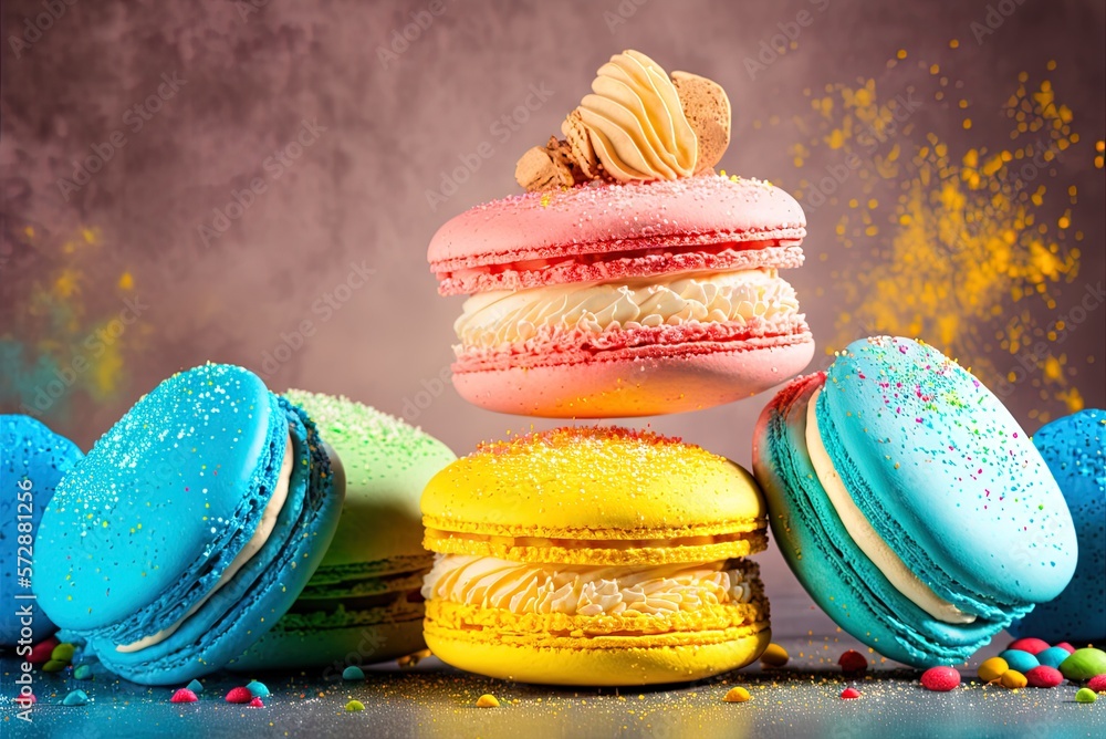 treat for the holidays, almond macaroons come in a rainbow of colors ...