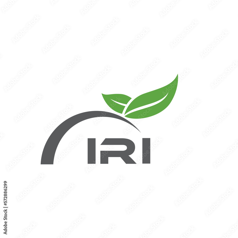 IRI letter nature logo design on white background. IRI creative ...