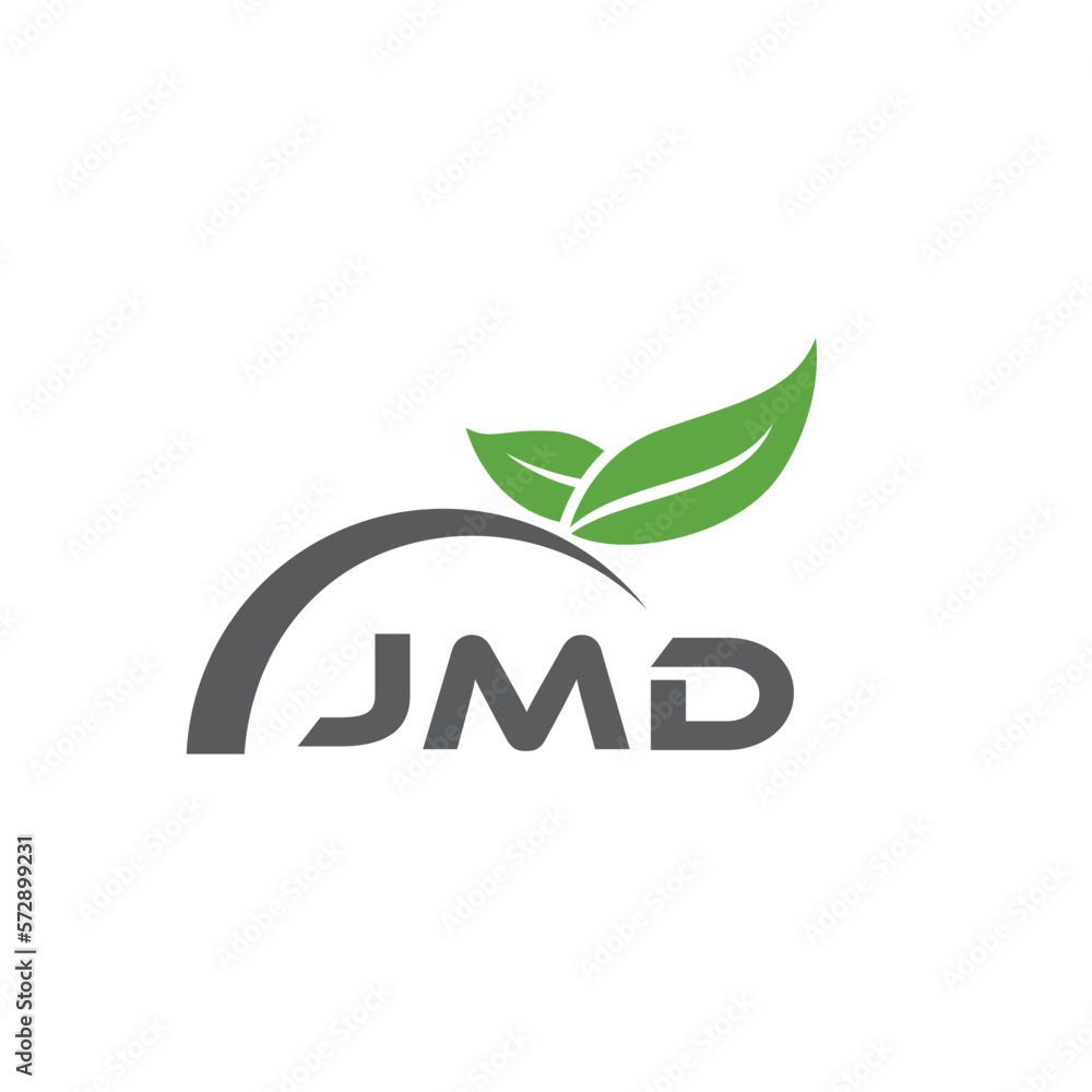 JMD letter nature logo design on white background. JMD creative ...