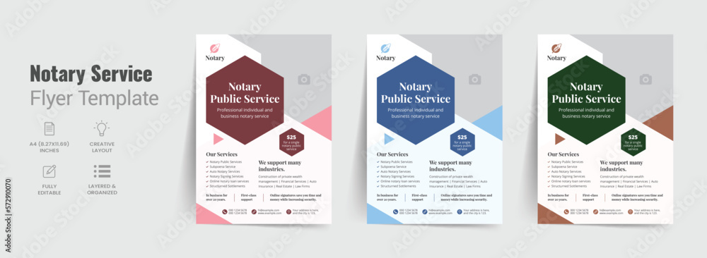 Notary Prospecting Flyer Template - Notary Signing Agent Pamphlet ...