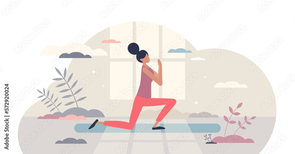 Poster Leg workout activity for athletic and fit female body tiny ...