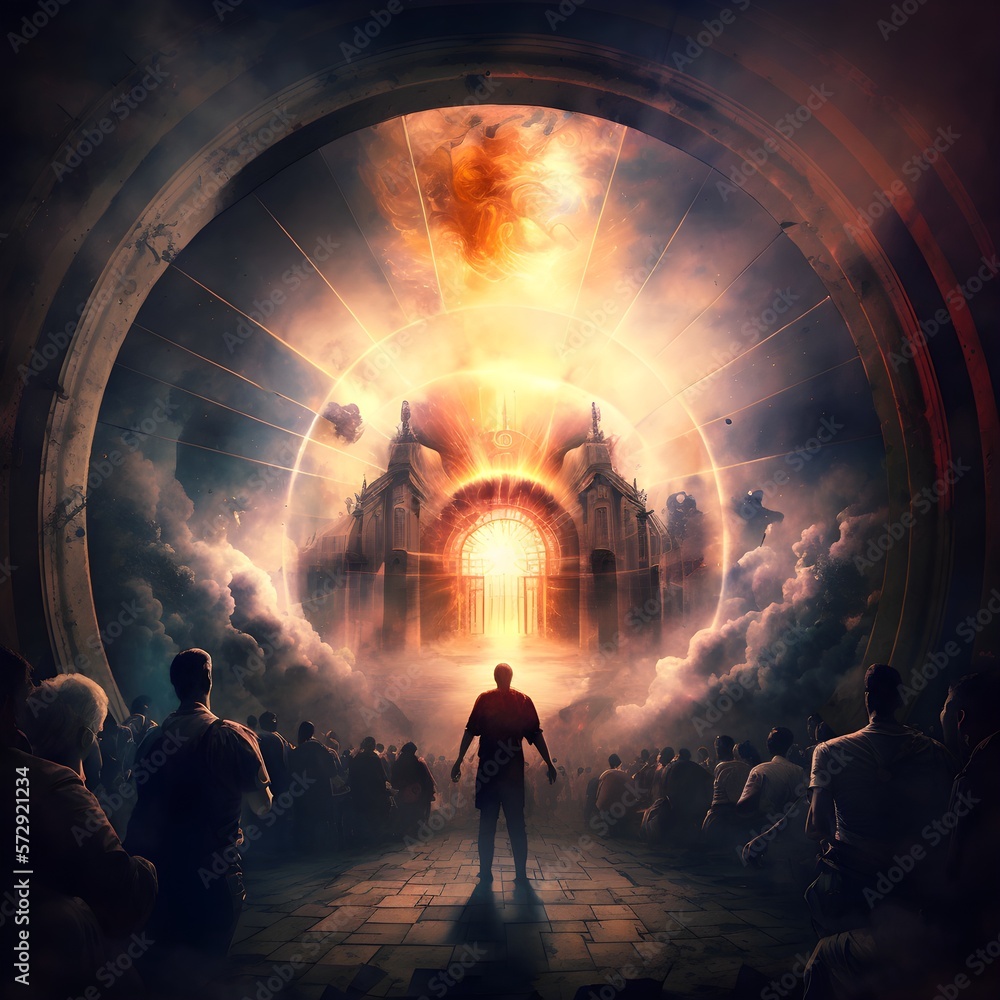 Rapture of the church coming of Christ end of the world Stock ...