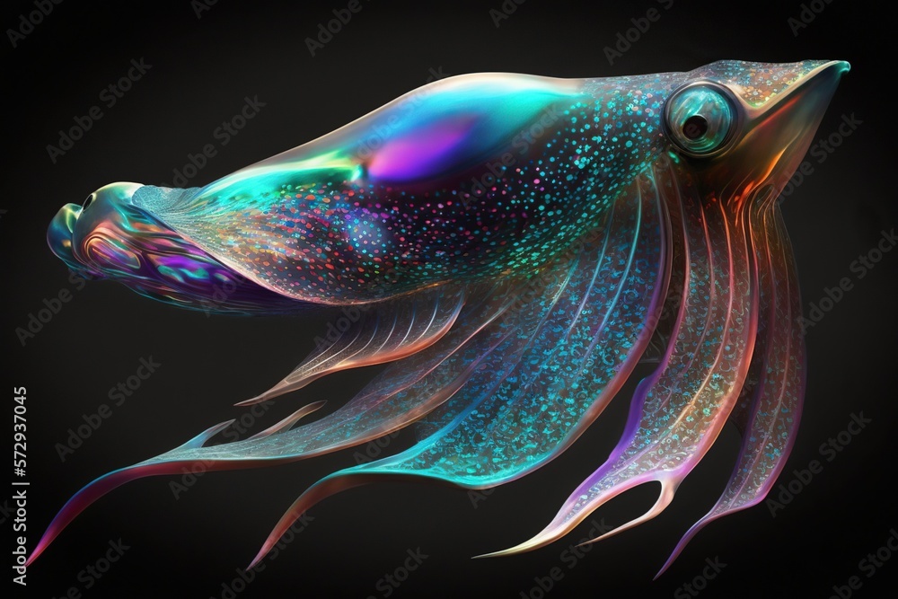 Squid skin iridescent, concept of Iridescent Colors and Mottled Pattern ...