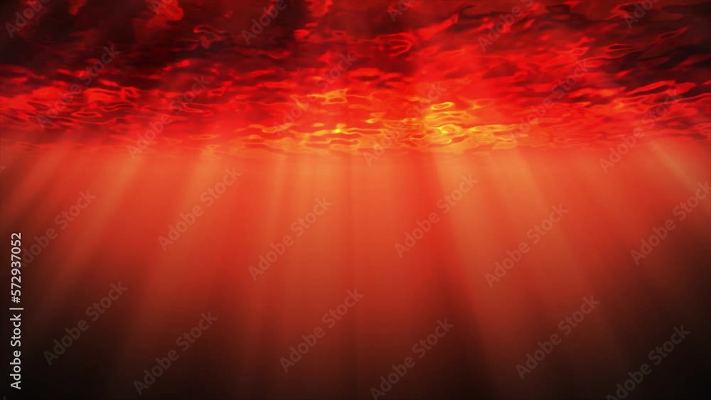 Sunlight Rays Ocean Underwater, Underwater Wave, Red Ocean Underwater ...