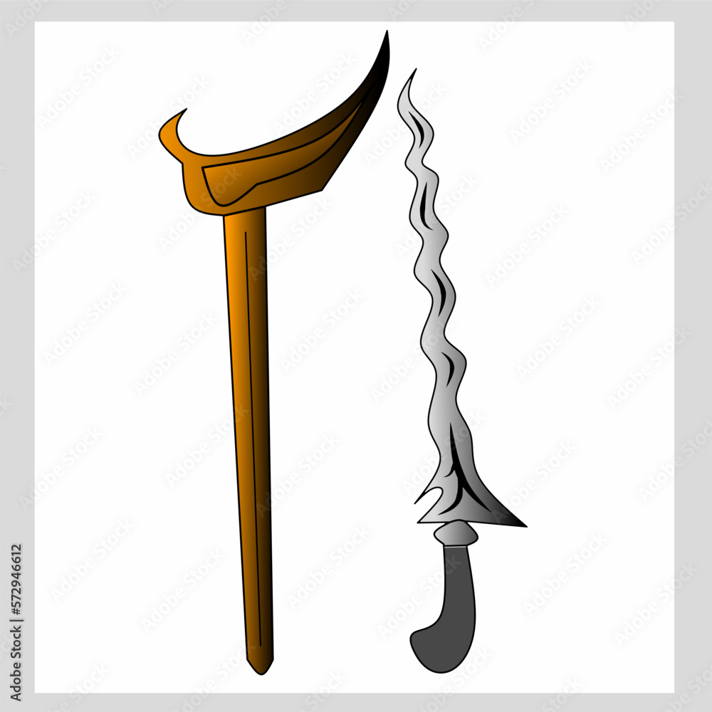 Keris icon, Iconic Traditional Weapon From Central Java, East Java ...