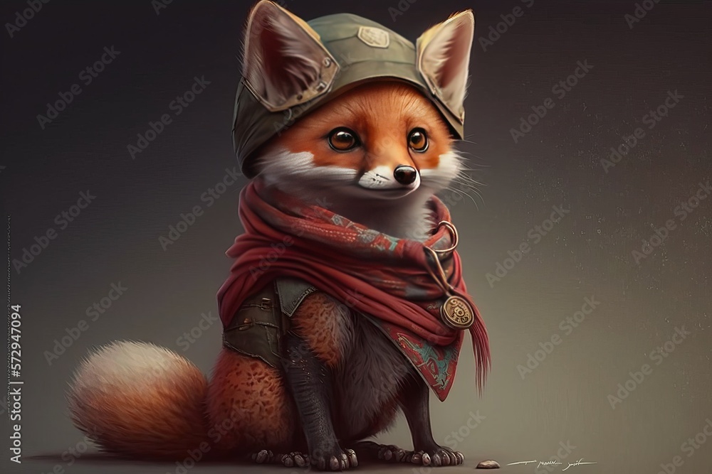 Meet the Adorable Fox Cub: A Playful Whimsical Character with ...