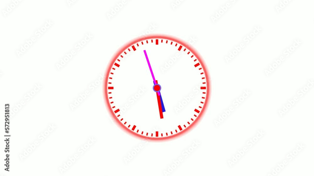 Wall clock video footage 12 hour clock 4k video. time counting ...