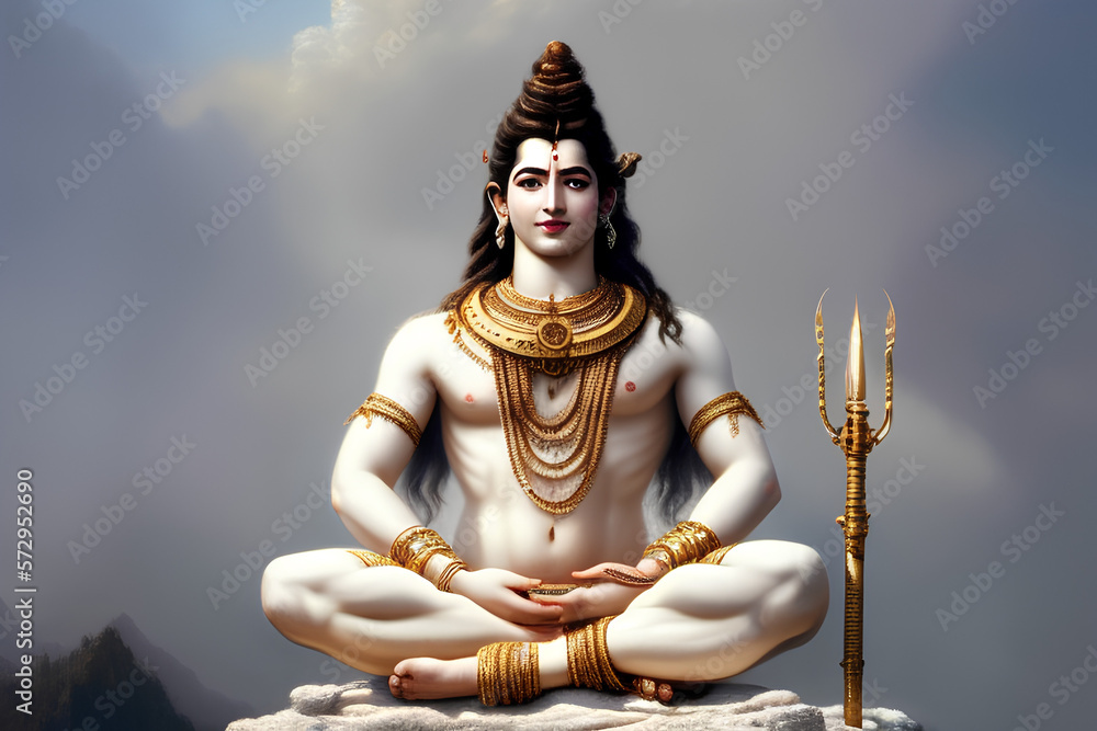 Lord shiva painting Stock Illustration | Adobe Stock
