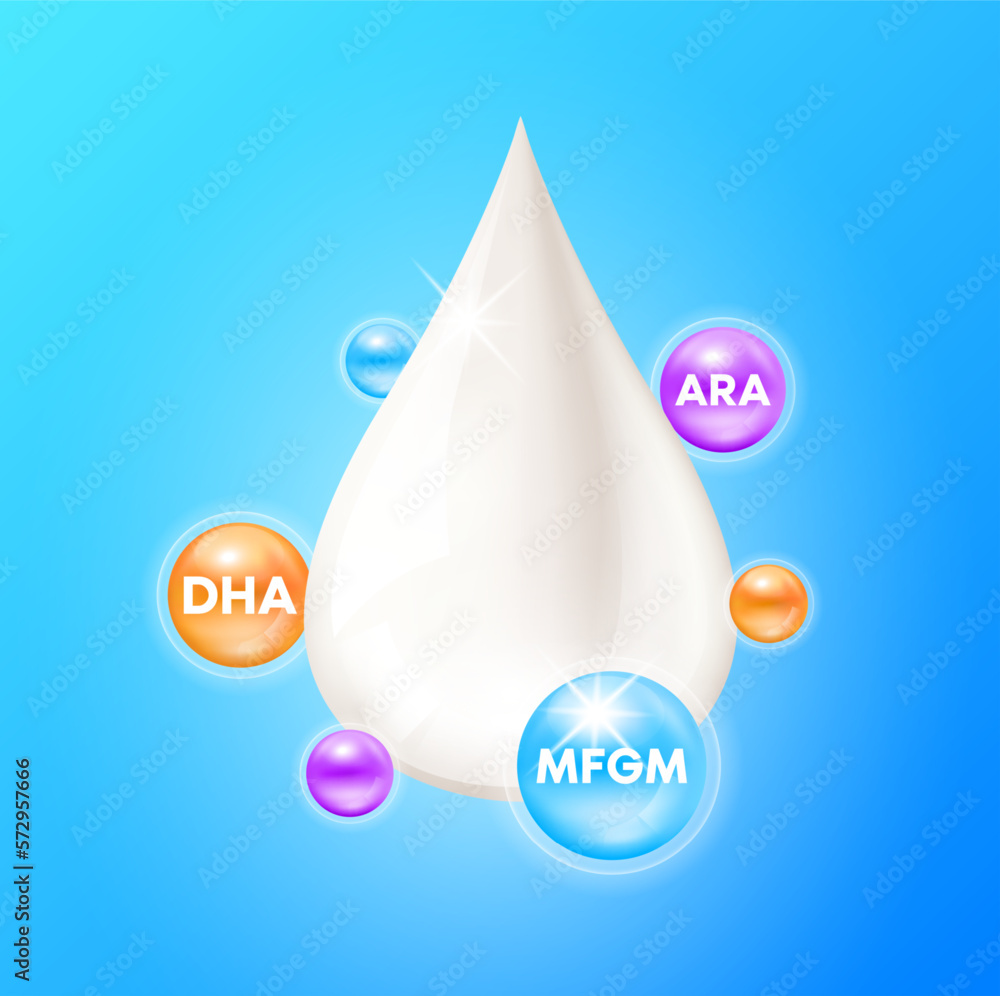MFGM (Milk Fat Globule Membrane) Vitamins, ARA and Omega DHA in milk ...