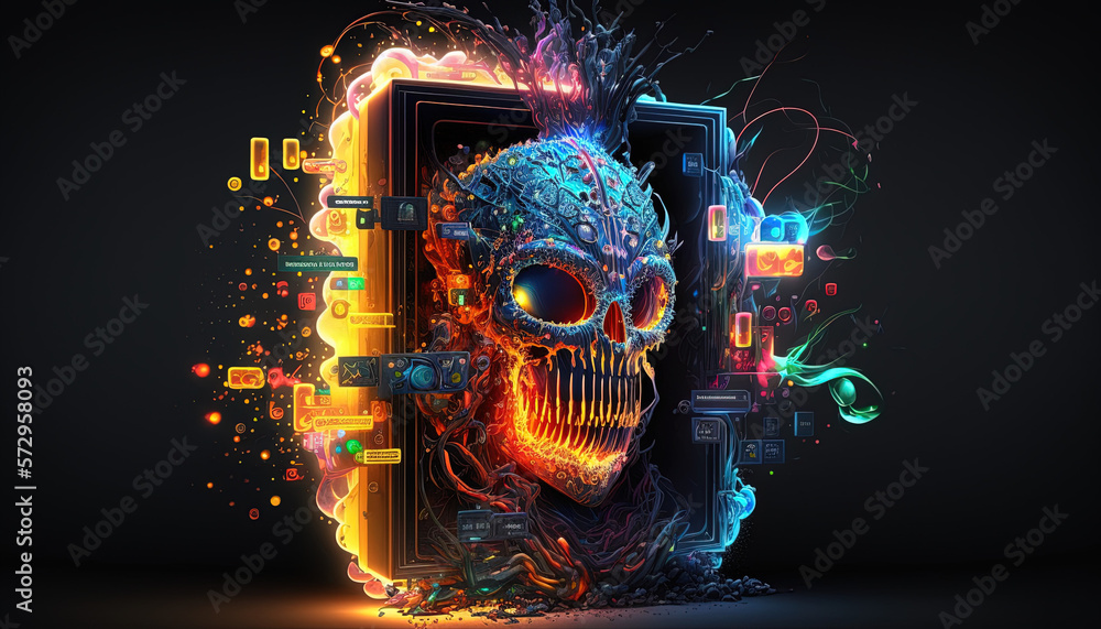 Hacker attack, cyber criminality, computer fraud, hacker, data theft ...