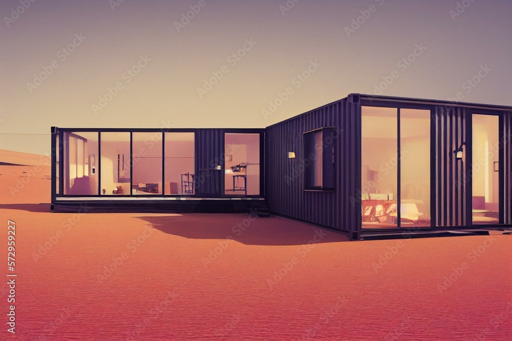 modern industry exterior style house made from converted shipping ...