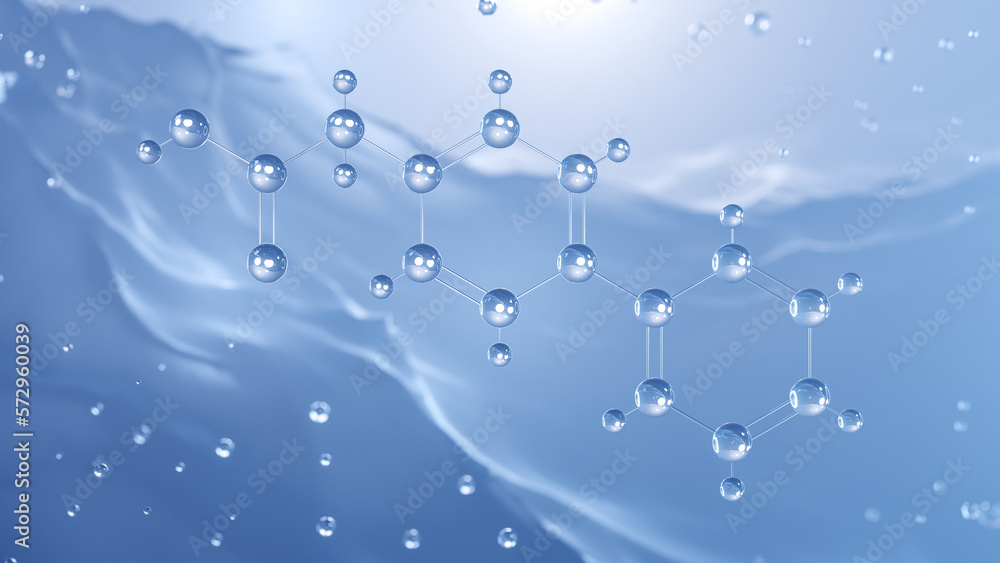 felbinac molecular structure, 3d model molecule, biphenylylacetic acid ...