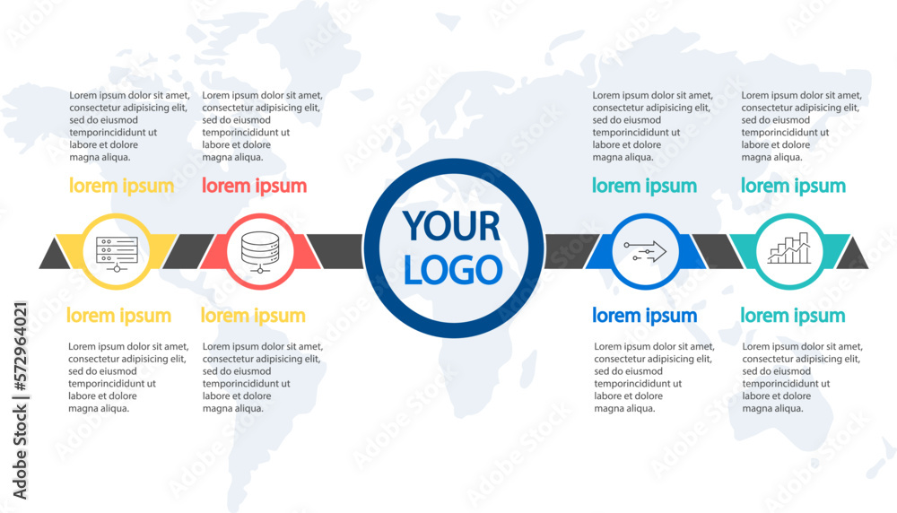 Business data visualization. timeline infographic icons designed on ...