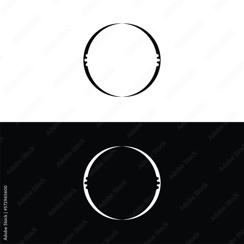 Round circular banner frames, borders . Circle vector logo Stock Vector ...