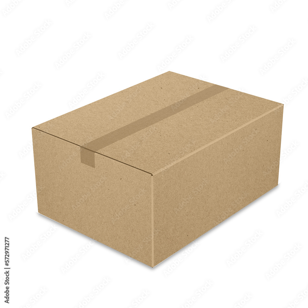 Cardboard box isolated on transparent background PNG Stock Photo ...