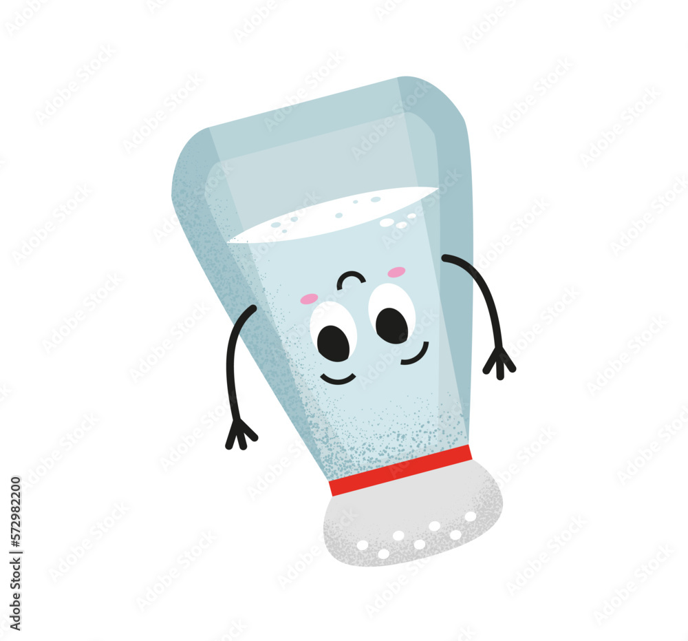 Happy salt shaker vector illustration for kids. Cute cartoon style ...