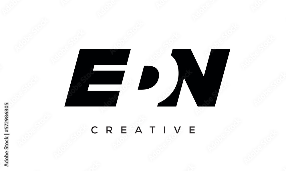 EDN letters negative space logo design. creative typography monogram ...