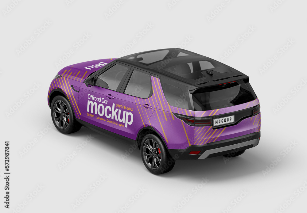 Offroad Car Mockup Stock Template | Adobe Stock