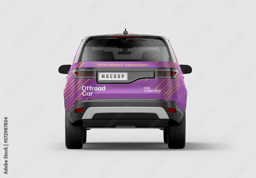 Offroad Car Mockup Stock Template | Adobe Stock