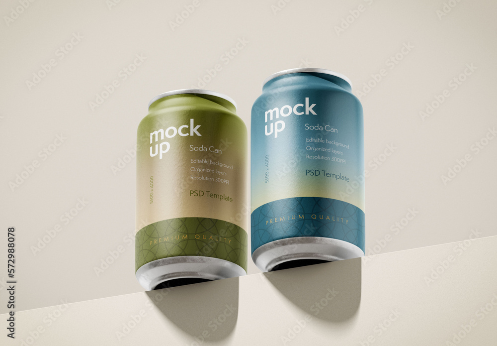 Soda Can Mockup Stock Template | Adobe Stock