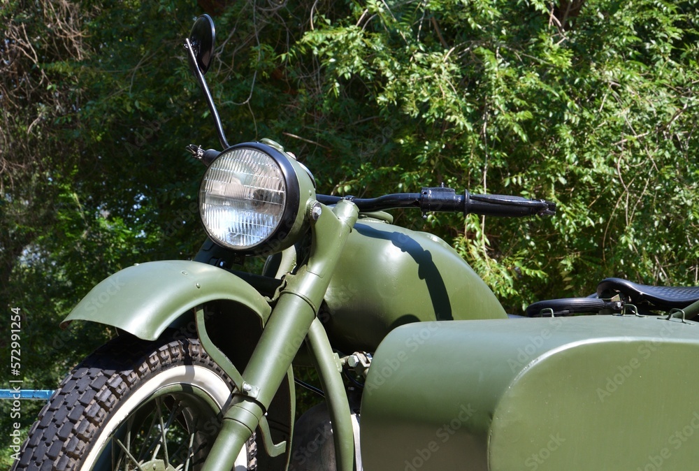 Details of the military Soviet heavy motorcycle M - 72 (Ural) was ...