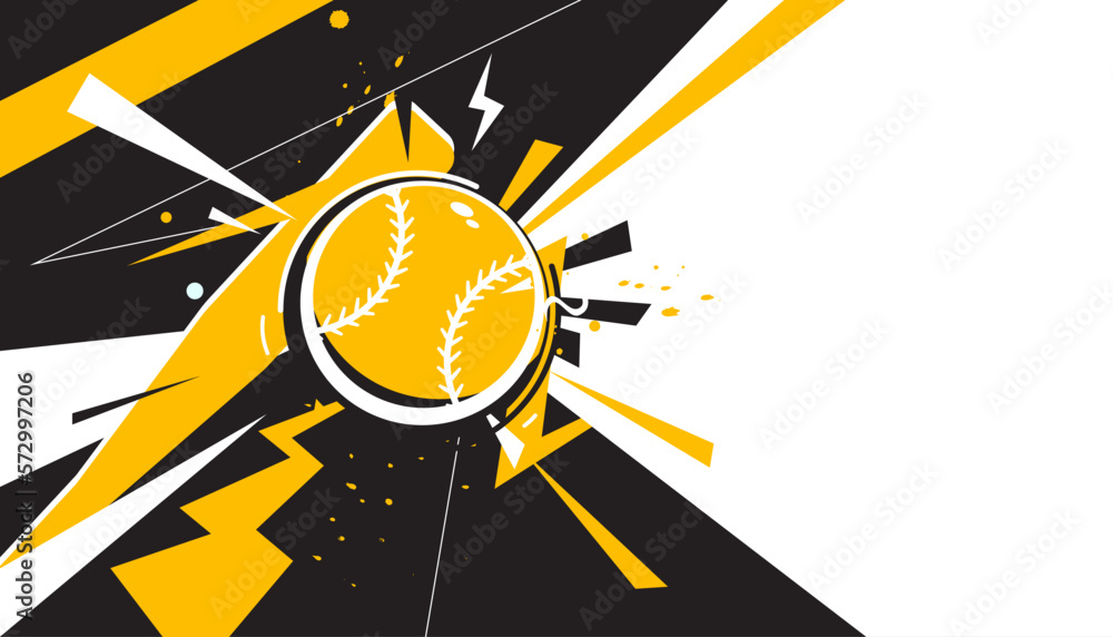 Baseball background design. Vector illustration of sports concept Stock ...