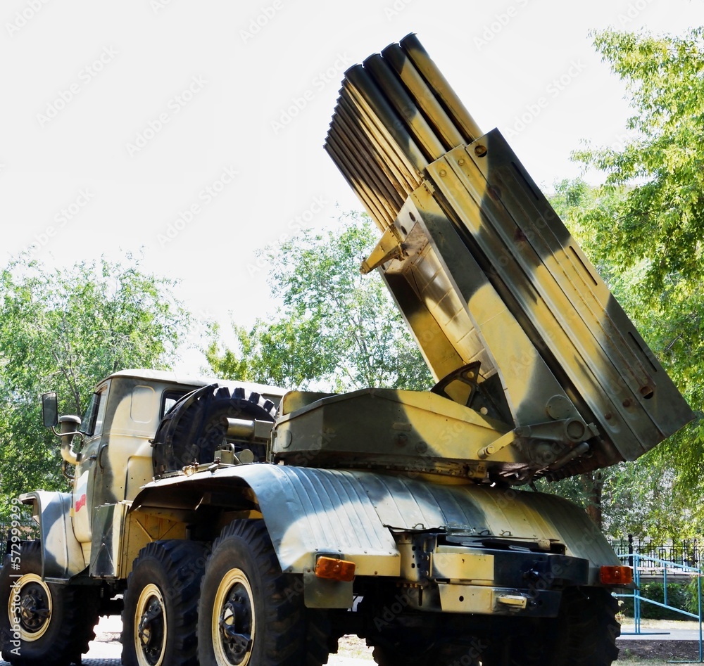 Elements of MLRS "Grad" BM-21 - Soviet and Russian multiple launch ...