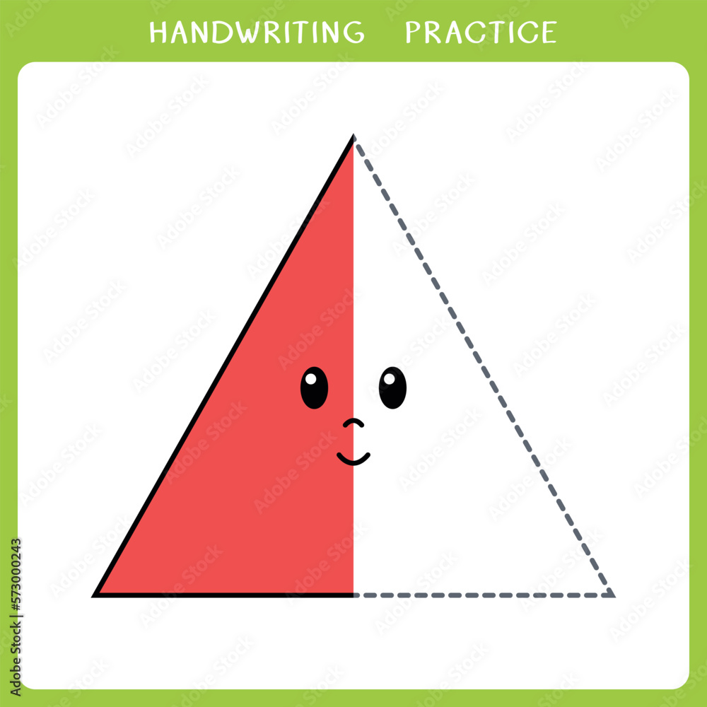 Handwriting practice worksheet. Simple educational game for kids ...