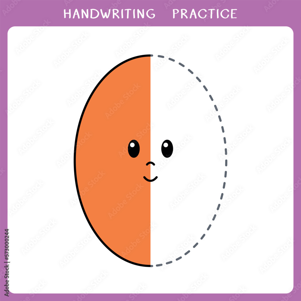 Handwriting practice worksheet. Simple educational game for kids ...