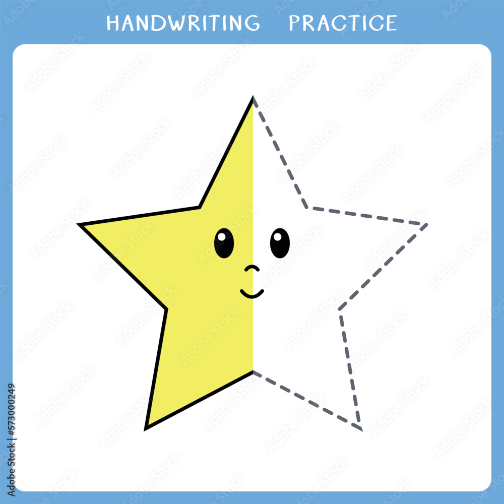 Handwriting practice worksheet. Simple educational game for kids ...