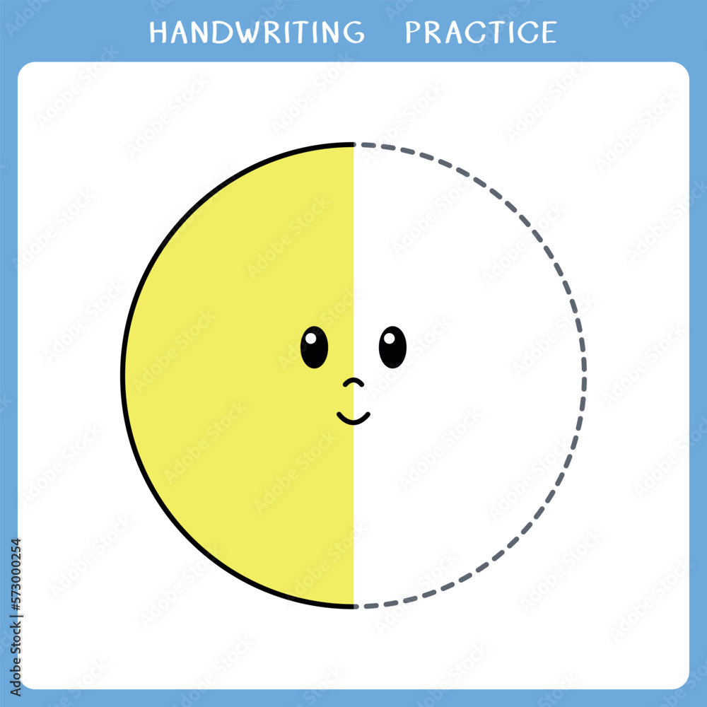 Handwriting practice worksheet. Simple educational game for kids ...
