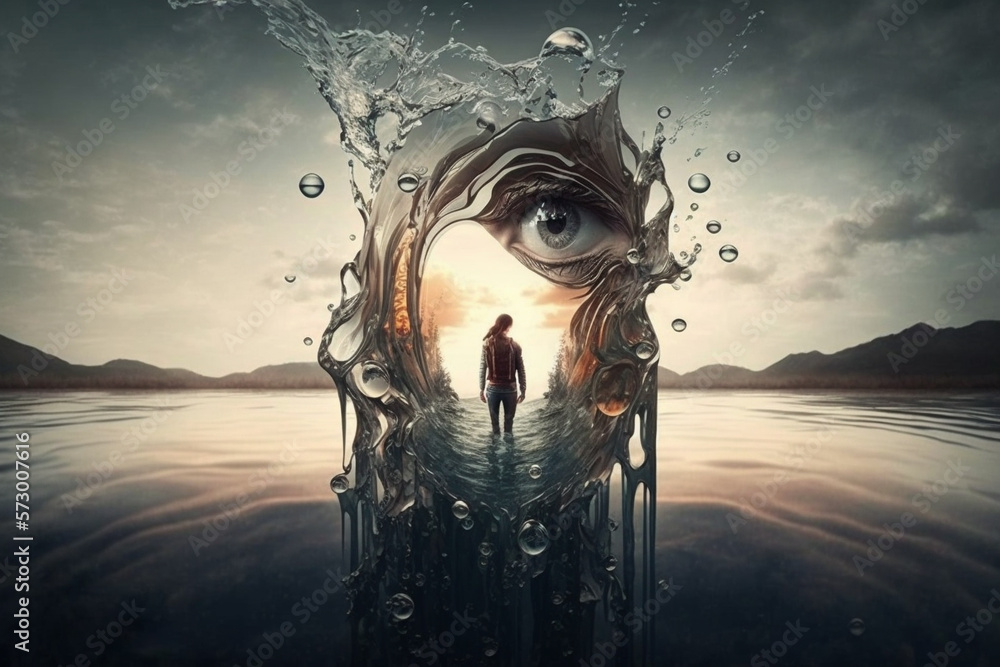 Water is Life: An illustration of a person made of water, emphasizing ...