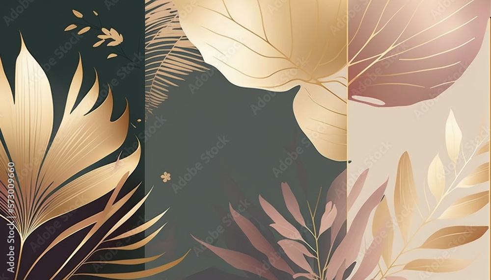 Generative AI Abstract art background vector. Luxury minimal style ...