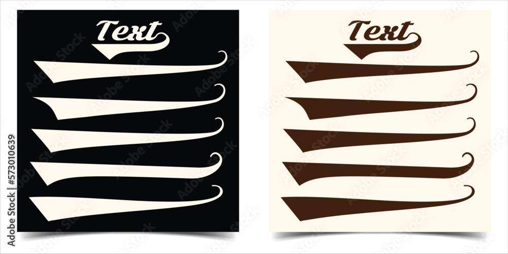 Calligraphic swoosh underline. Underline swooshes tails and athletic ...